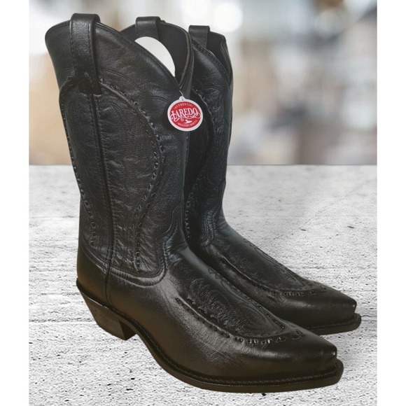Laredo | Shoes | Laredo Laramie Snip Toe Boots Sz D 68430 Black Goat ...